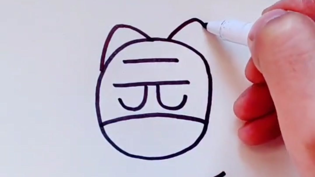 用元旦两个字画小老虎,最简单画法一学就会