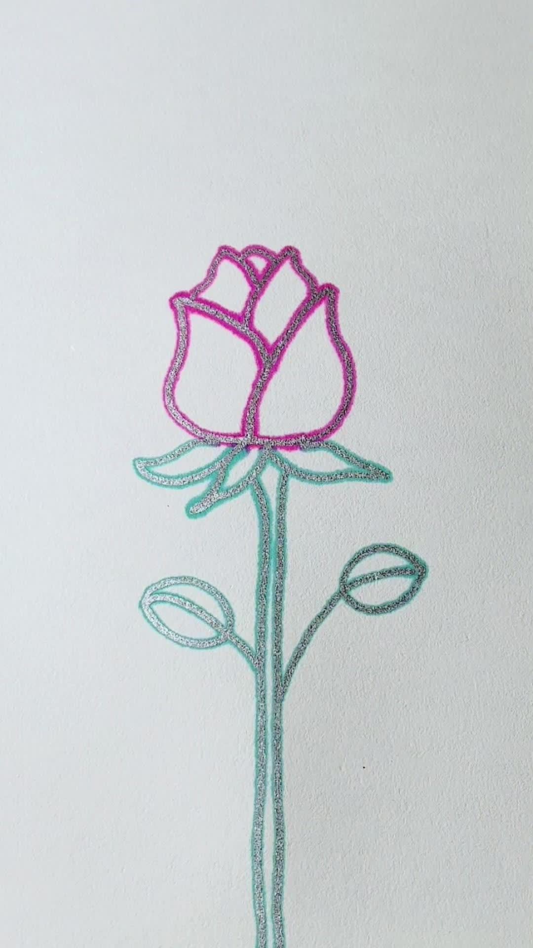 玫瑰花的画法