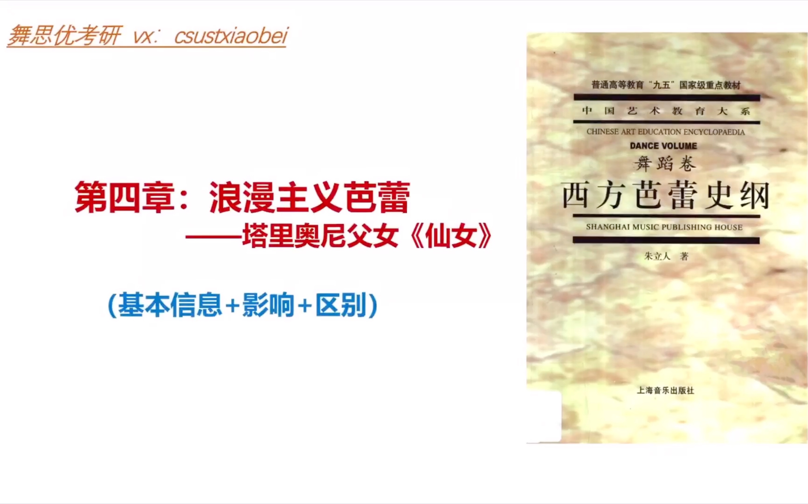 北京舞蹈学院考研书目《西方芭蕾史纲》资料之塔里奥尼父女的《仙女》