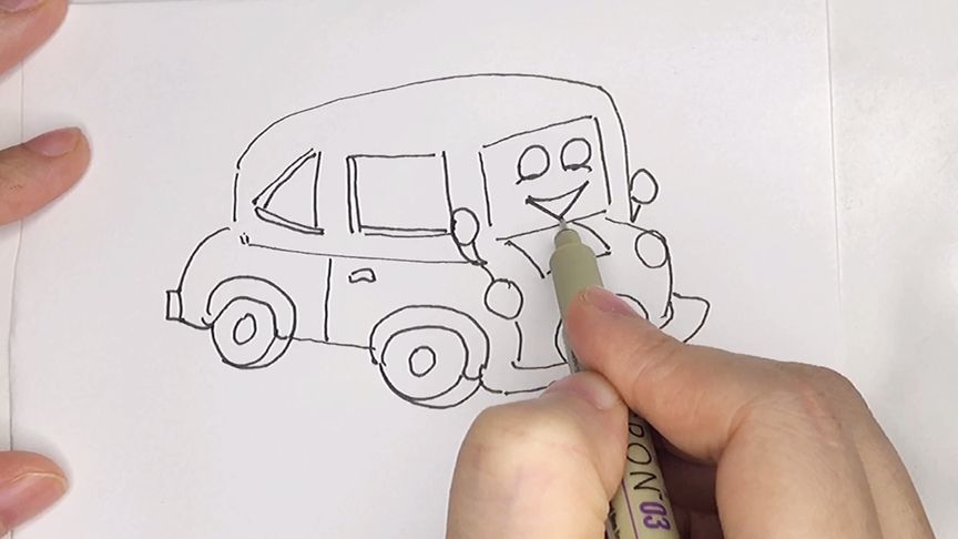 小车车简笔画一分钟教程