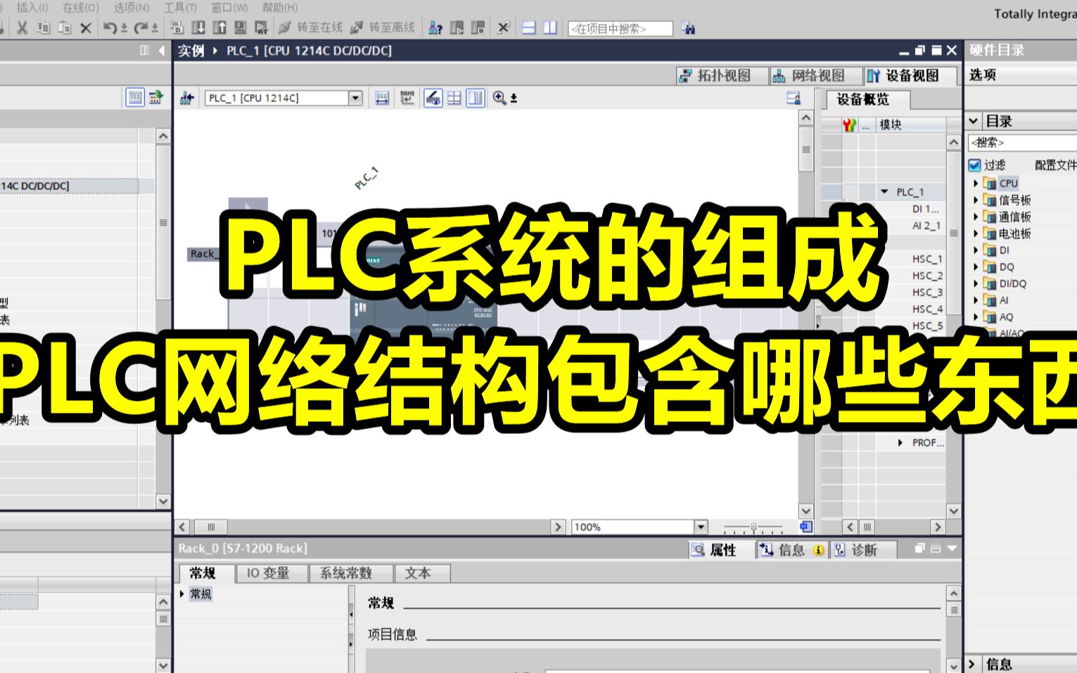 PLC系统的组成PLC网络结构包含哪些东西
