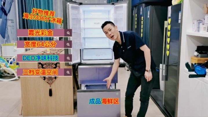海尔336什64公分宽度小尺寸冰箱