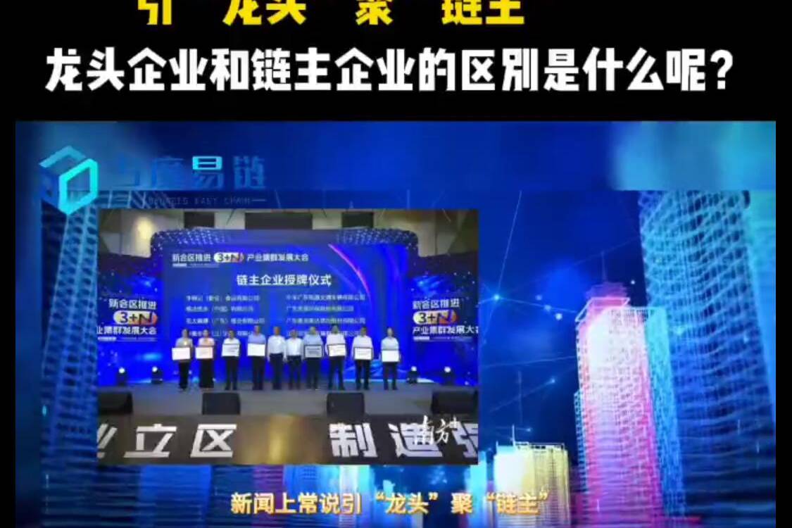 引“龙头”聚“链主”,龙头企业和链主企业的区别是什么呢?