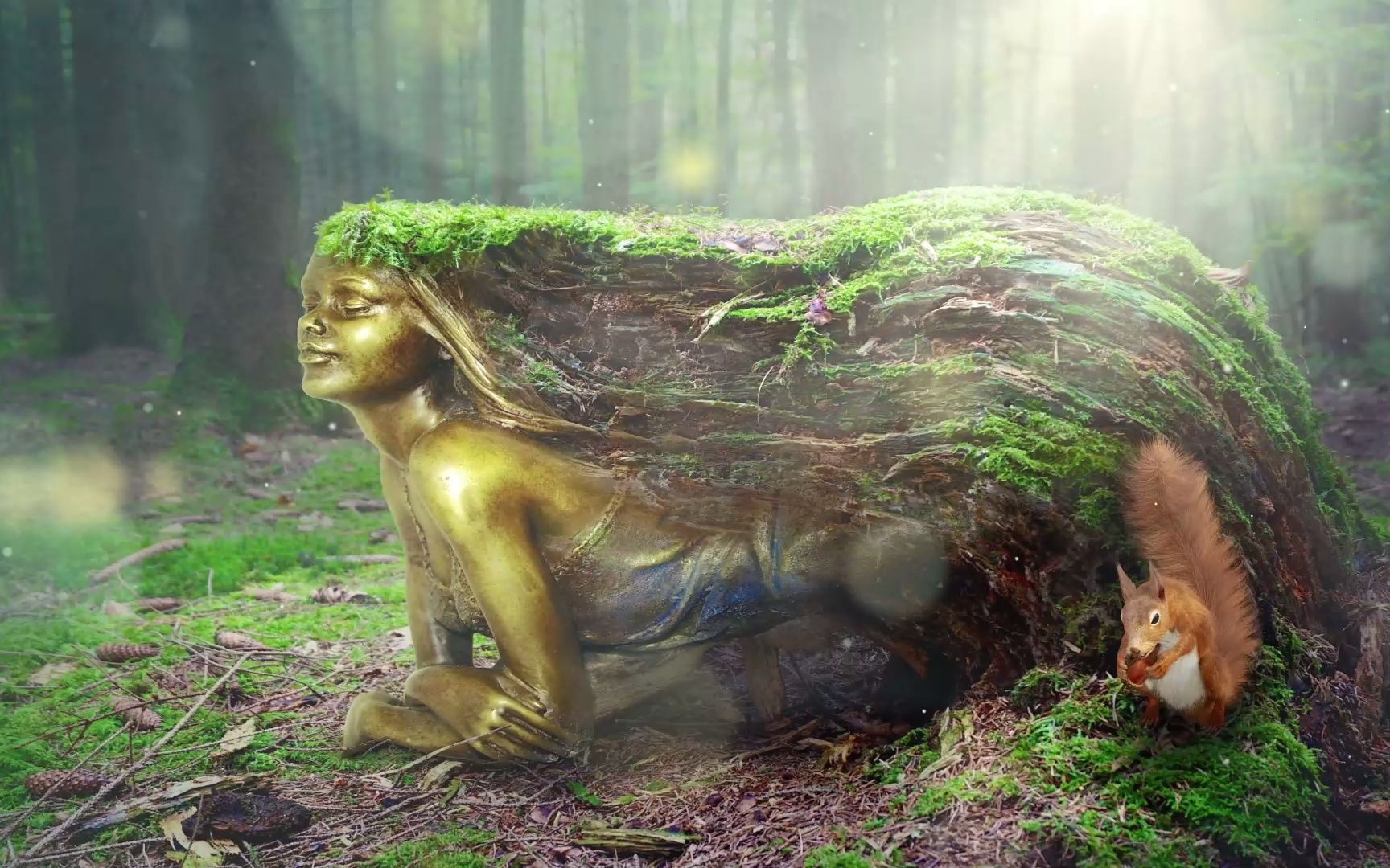 唯美森林背景视频素材