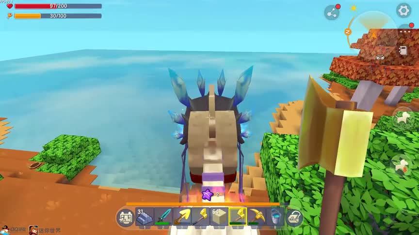 迷你世界:高级生存!外出找花遇到桃林!这里像不像桃园传?