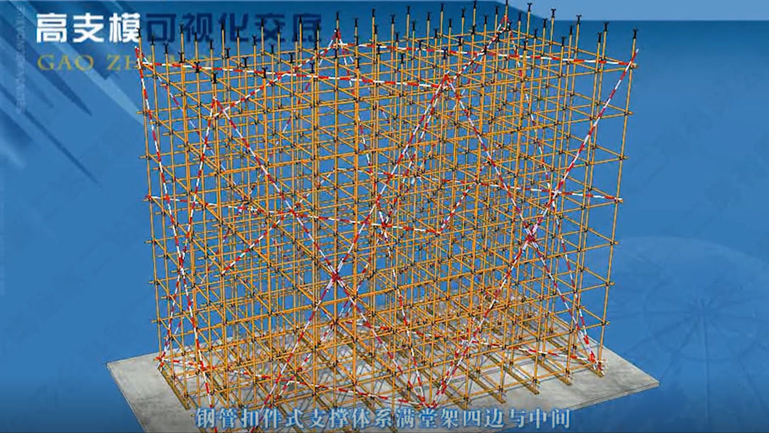 高支模安全可视化BIM交底《剪刀撑设置要求》