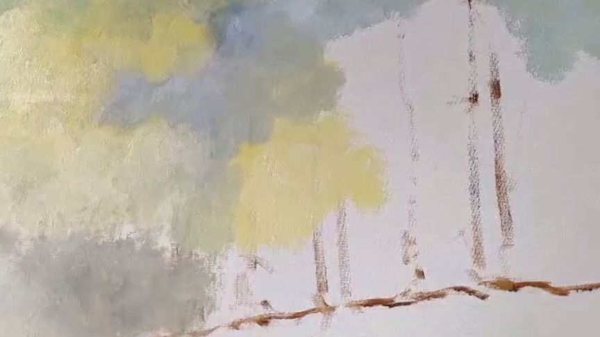 油画风景现场做画实录之二