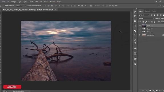 在photoshop中使用相机原始滤镜进行风景摄影编辑