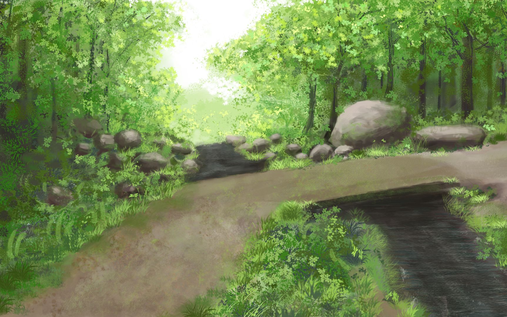 画个森林小路-板绘ps