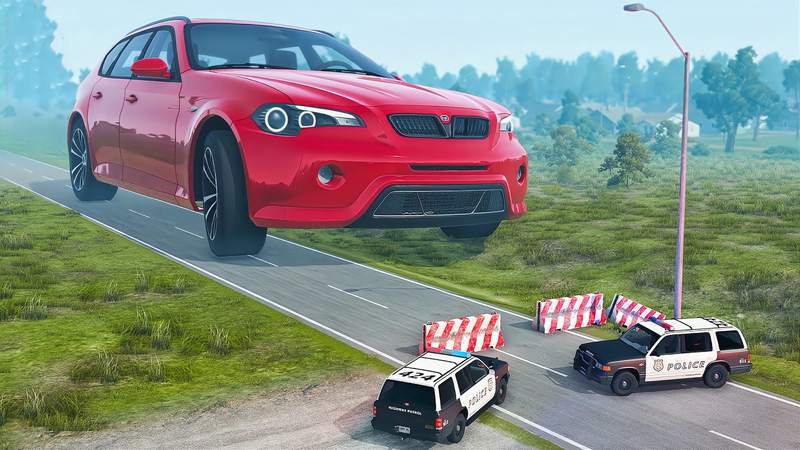 车祸模拟器游戏 郊外出现了巨大车辆