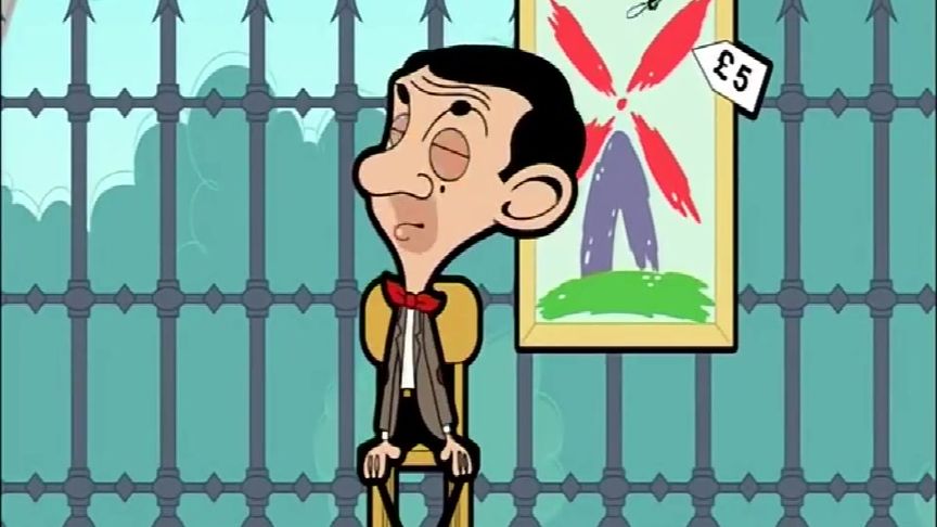 憨豆动画版:憨豆卖画耍聪明,一张画卖了好几次,挣了不少钱