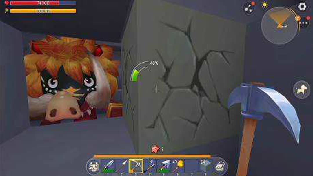 迷你世界生存:矿洞是野人的家?卡卡要挨揍了