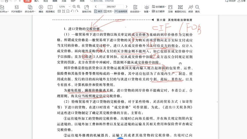 初级经济法手把手P275--特殊贸易下完税价格