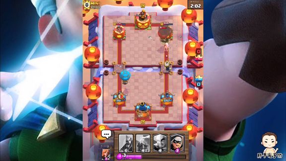 皇室战争:樵夫狂暴效果帮助气球三番四次成功进塔