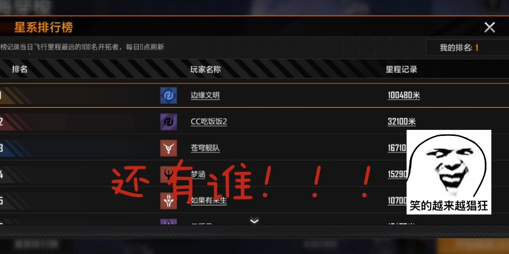 无尽的拉格朗日穿梭星海全服最高记录!