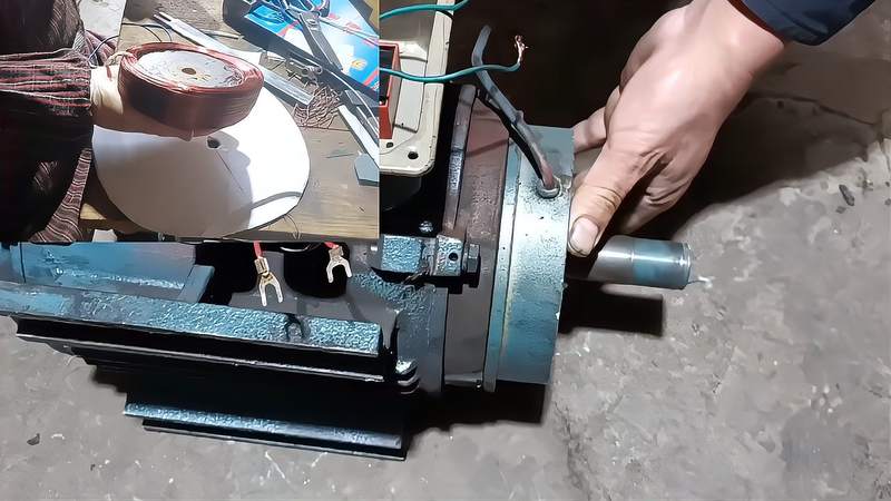 带有刹车线圈的电机,线圏烧坏了,师傅重新绕制,过程详细讲解