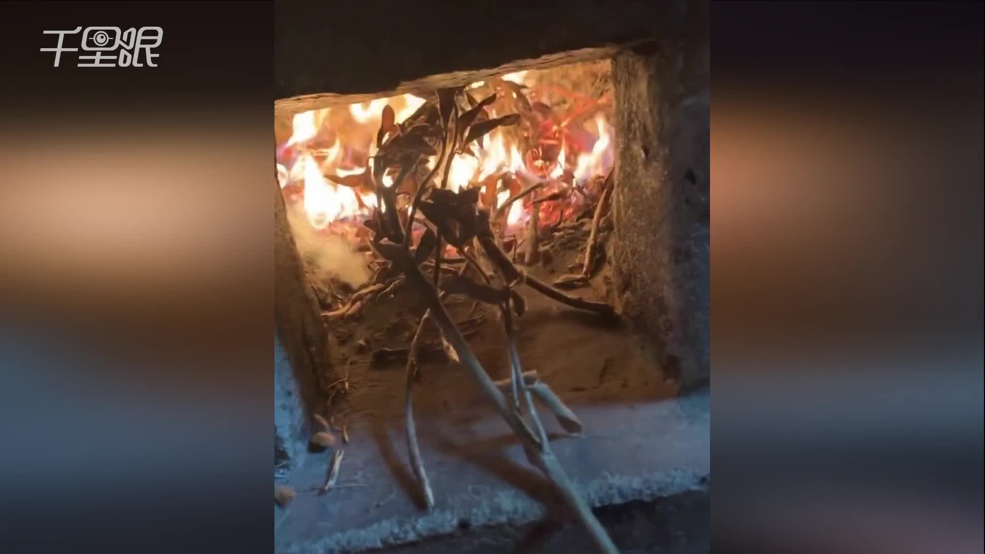 土豪的世界不好理解:整体厨房里垒地锅灶台,放着燃气不用烧柴火!