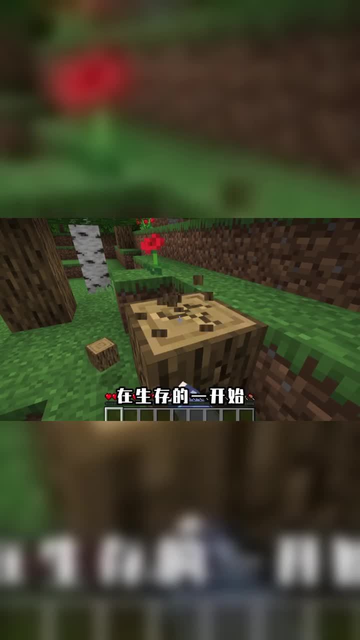 我的世界之搞笑:获得神装只需要挖一棵树?木头可以制作合金工具