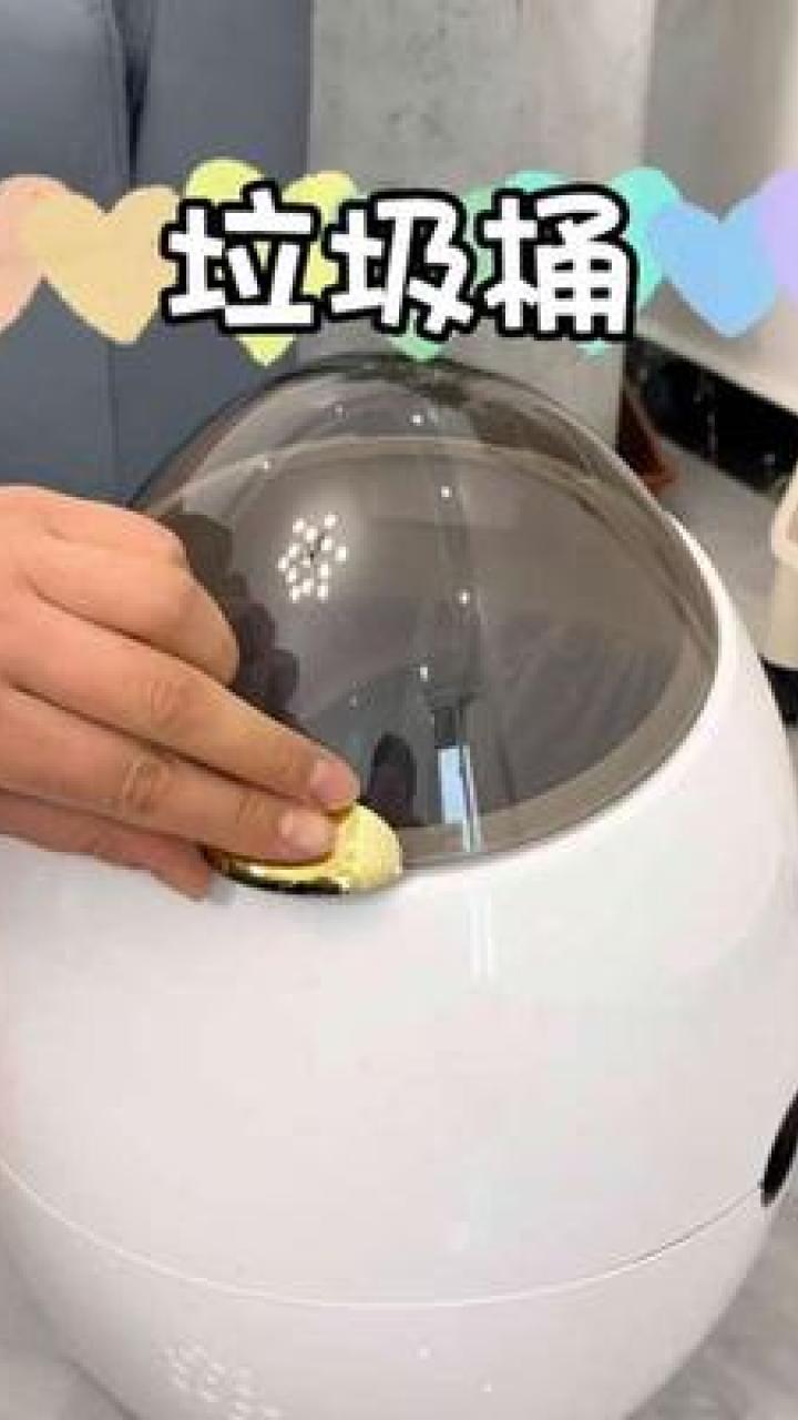 .现在垃圾桶真是越看越好看了,双筒设计垃圾袋不外漏,还带个孩子,夏.