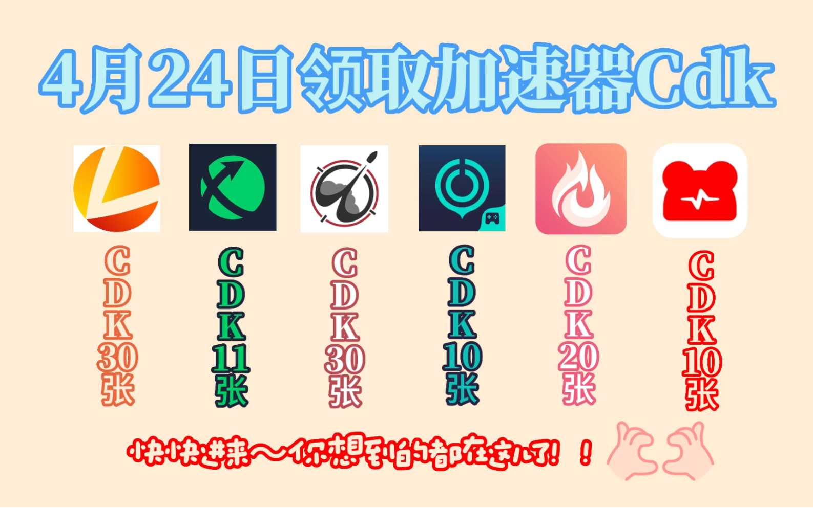 4月24日最新免费白嫖加速器口令和兑换码!有UU加速器,雷神加速器,...