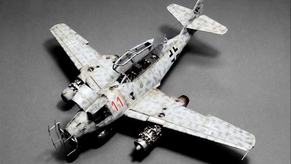 国外大神制作 德国战机 模型 梅塞施密特 头部雷达天线比较怪异