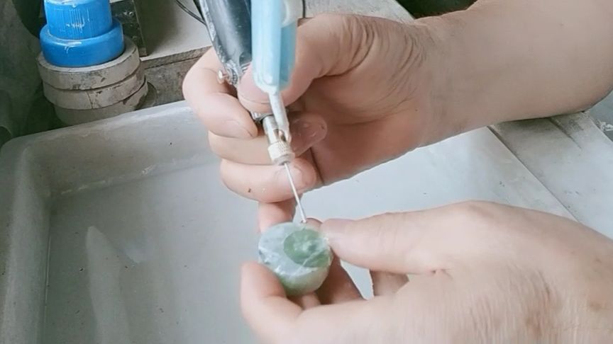 玉石平安扣打孔1