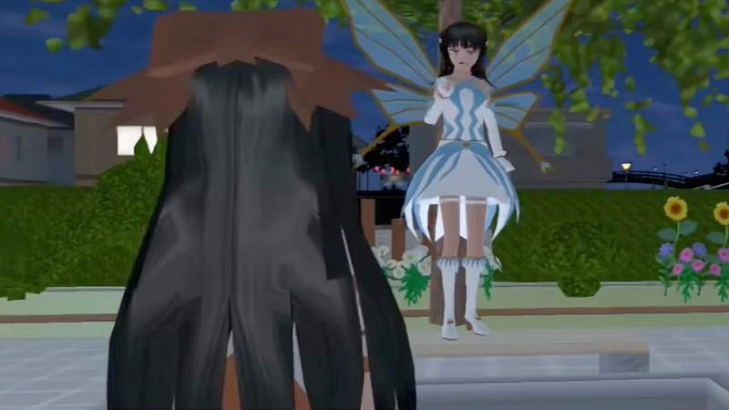 樱花校园模拟器:小舞遇到了精灵仙子,愿意帮助她渡过难关