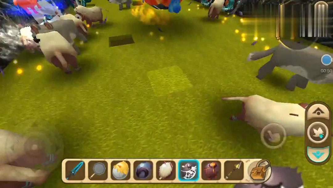 迷你世界召唤100只皮皮牛大战海洋新怪物食人鱼