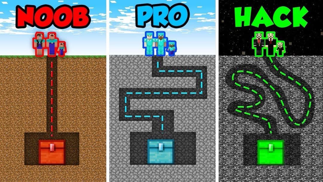 我的世界MC动画:秘密的胸部迷宫!