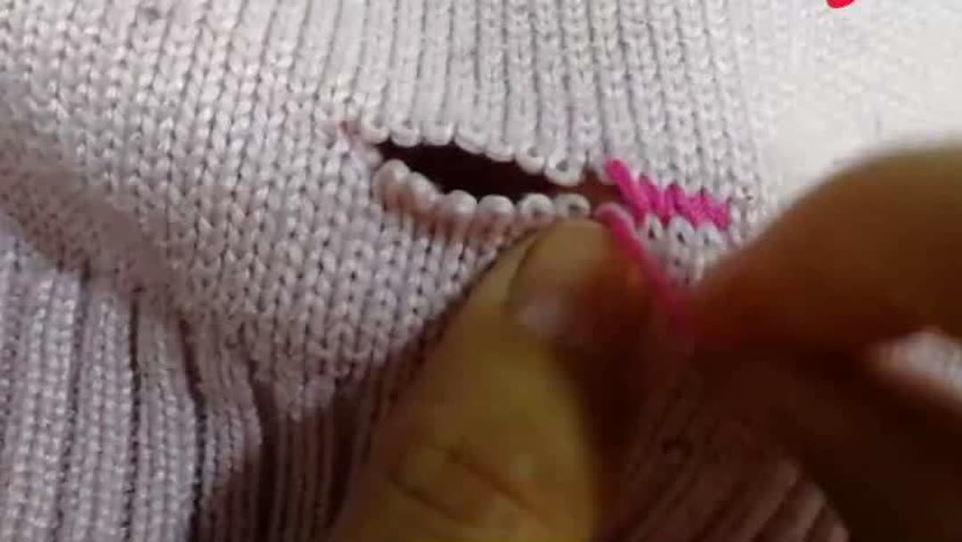 如何缝补毛衣破洞?毛衣掉扣断线破洞无痕复原,补好一点看不出来
