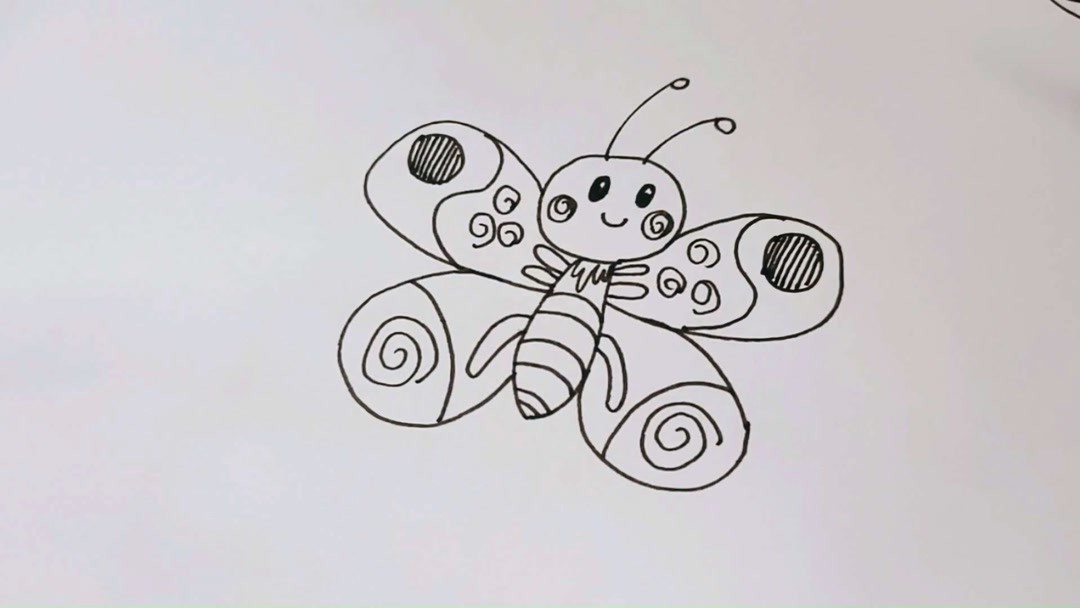 【美术教学】简笔画启蒙 激发想象力 小动物蝴蝶教程2