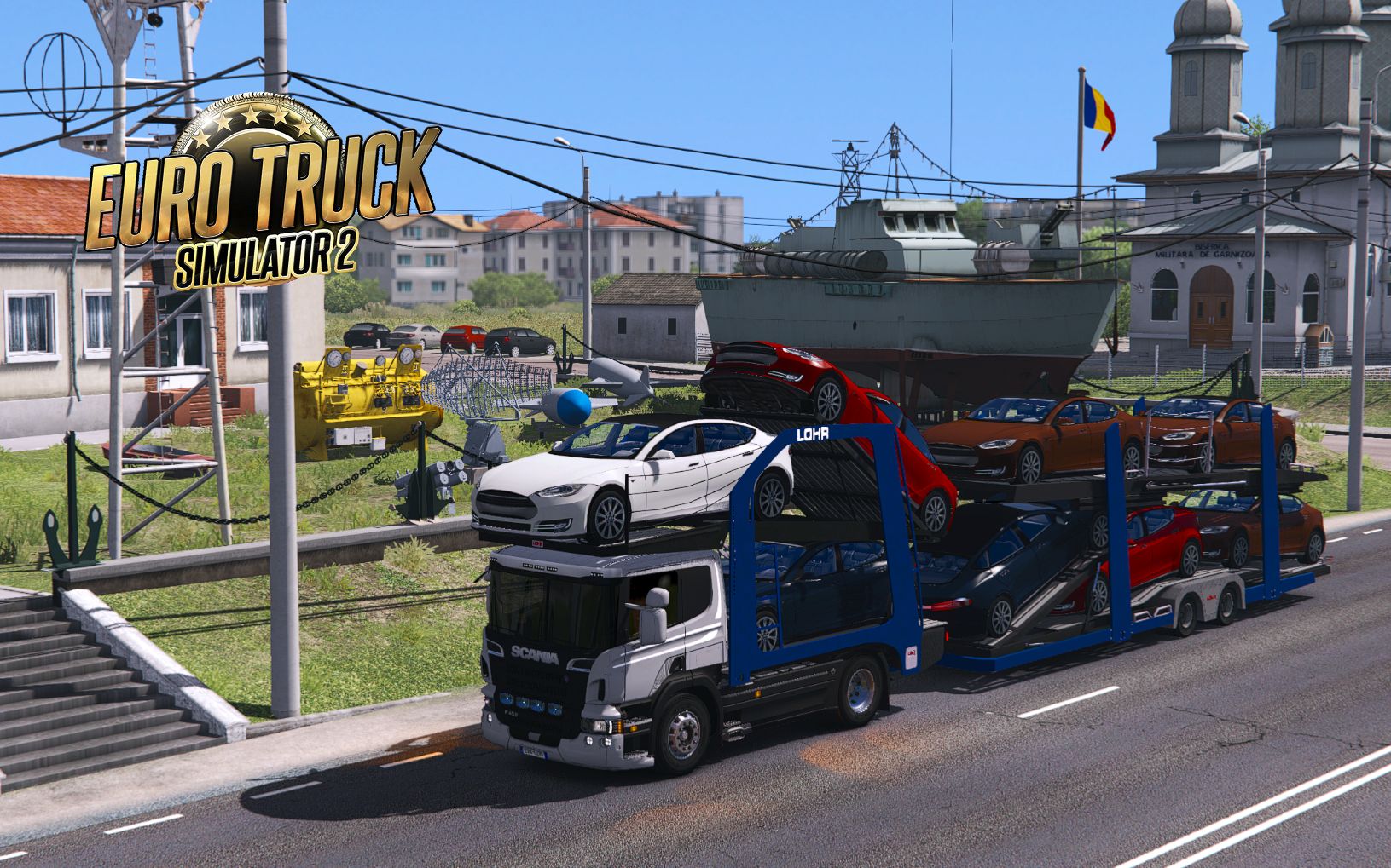 「欧洲卡车模拟2」拉一车特斯拉到造船厂给员工发年终奖 Euro Truck ...