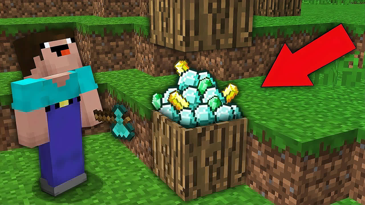 游游解说我的世界:如果橡木也能挖出幸运物品?