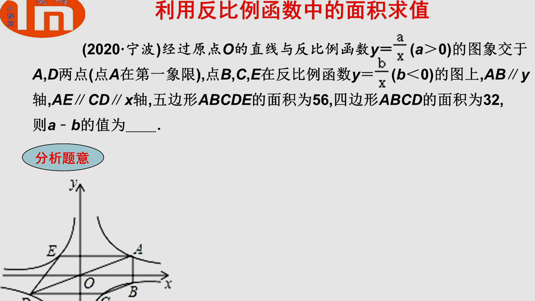 中考填空压轴题:利用反比例函数中的面积求值
