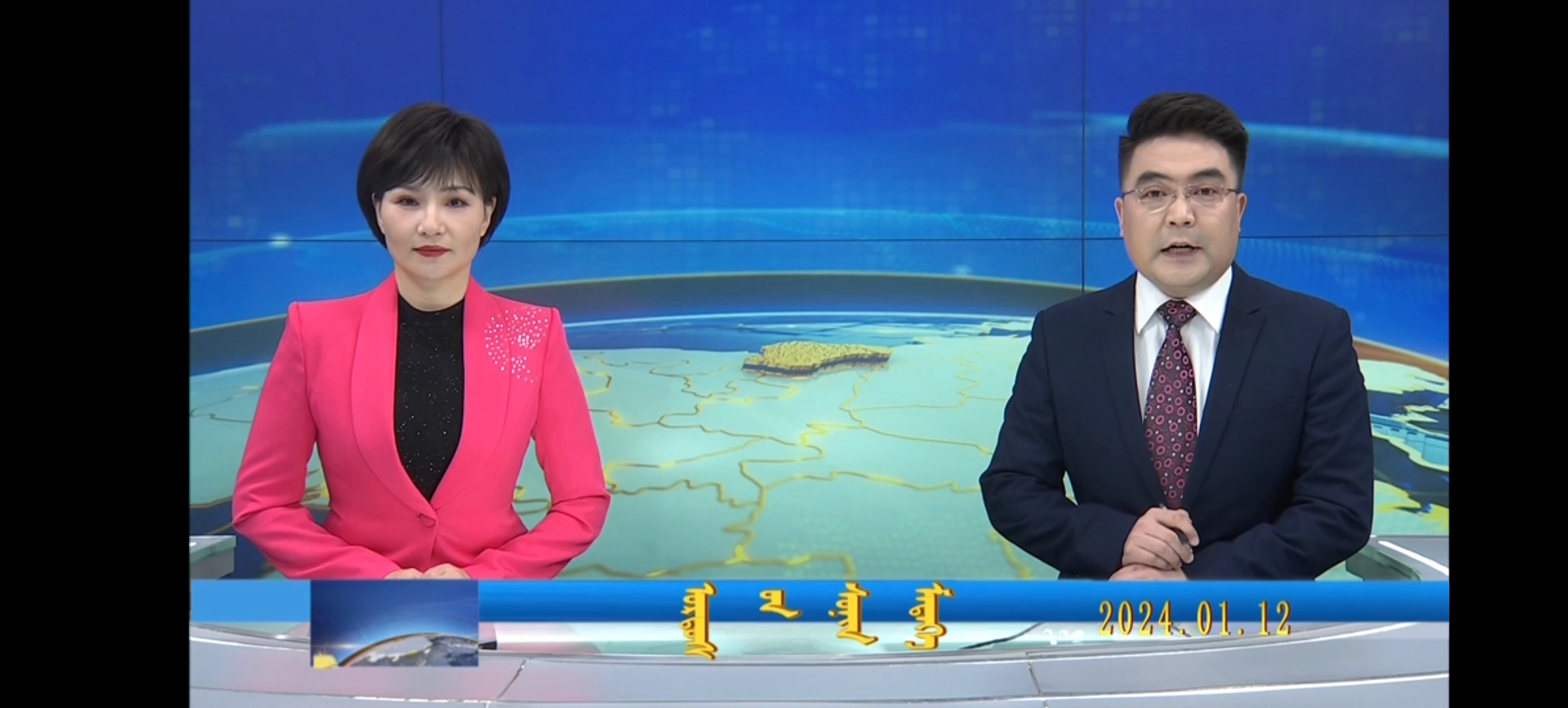 学校阅享秀(阅读分享会)当天的《鄂尔多斯新闻联播》(蒙语版)(...