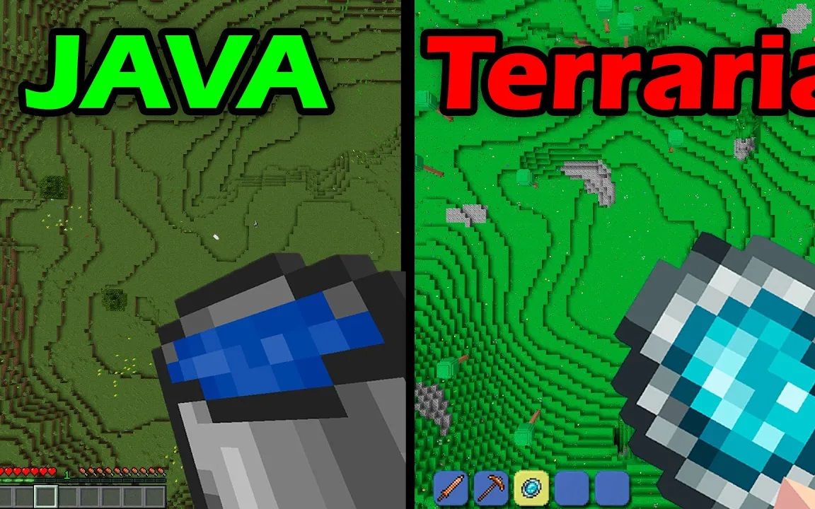 我的世界:java游戏对比泰拉瑞亚游戏模组,有一点冒险风格了