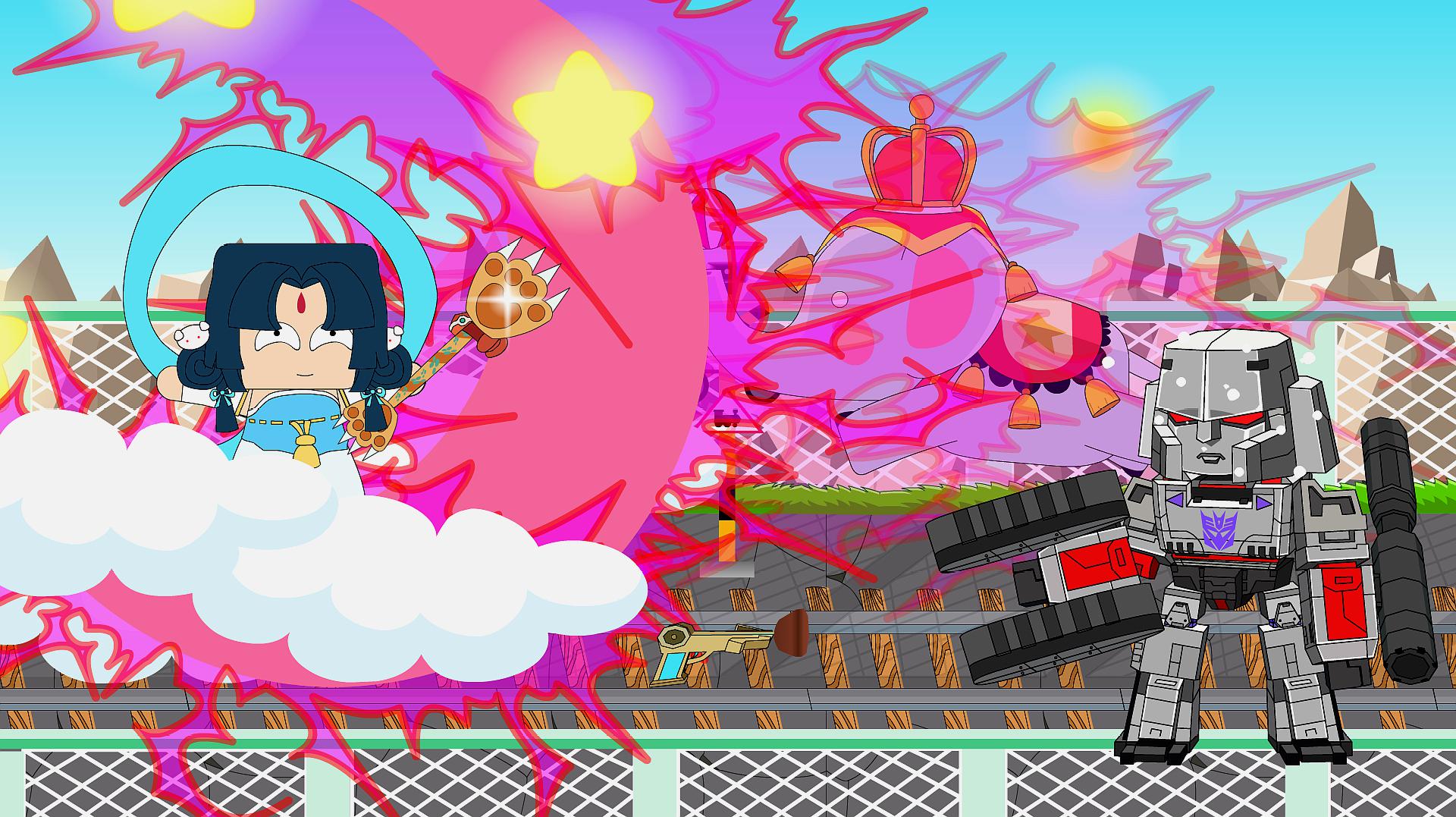 迷你世界格斗动画第343集:变形金刚怎么把自己的大象电死了