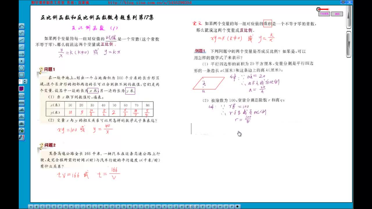 第17集 反比例函数(1)