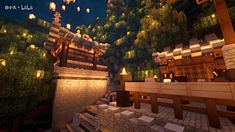 我的世界精美建筑赏析-夜泊秦淮