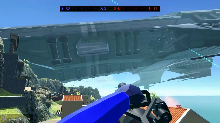 战地模拟器:巨型战舰漂浮空中,看起来很霸气!