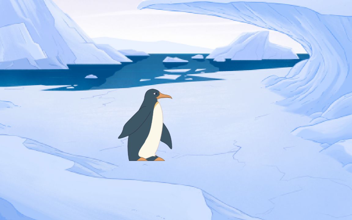 scratch教程-01漫步雪地的企鹅