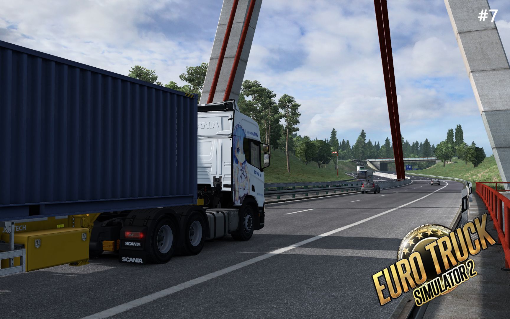 欧洲卡车模拟2 #7:老婆雷姆被印在卡车上了!scania痛车