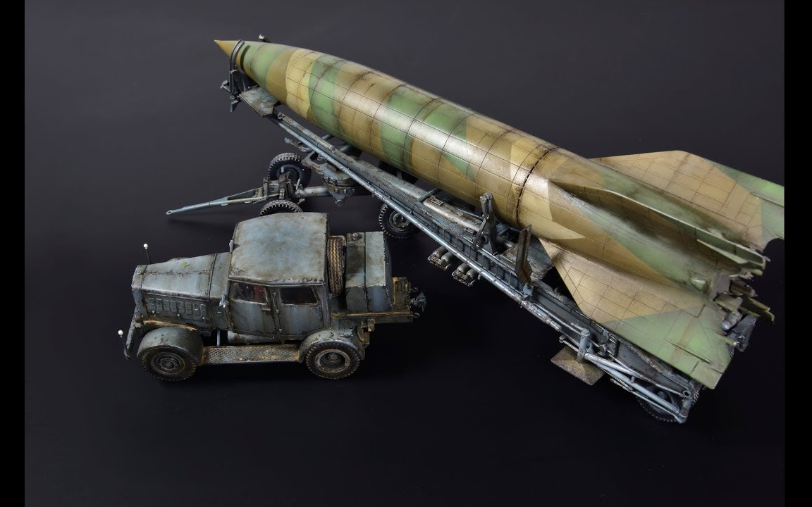 (中文字幕) 1/72 二战德军V2飞弹发射拖车模型制作 by PLASMO