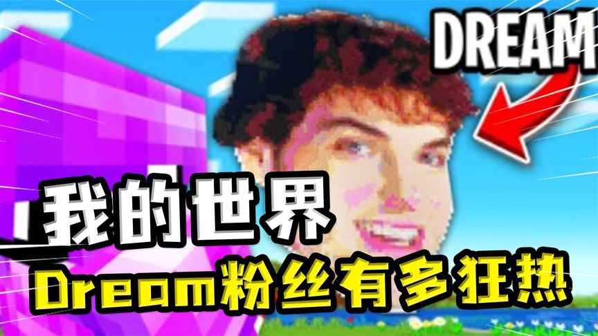 我的世界:Dream狂热粉丝像素画还原盛世美颜?挖方块挖了半个月