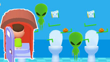 厕所游戏:我参观了外星人的厕所,便便需要投篮进马桶。