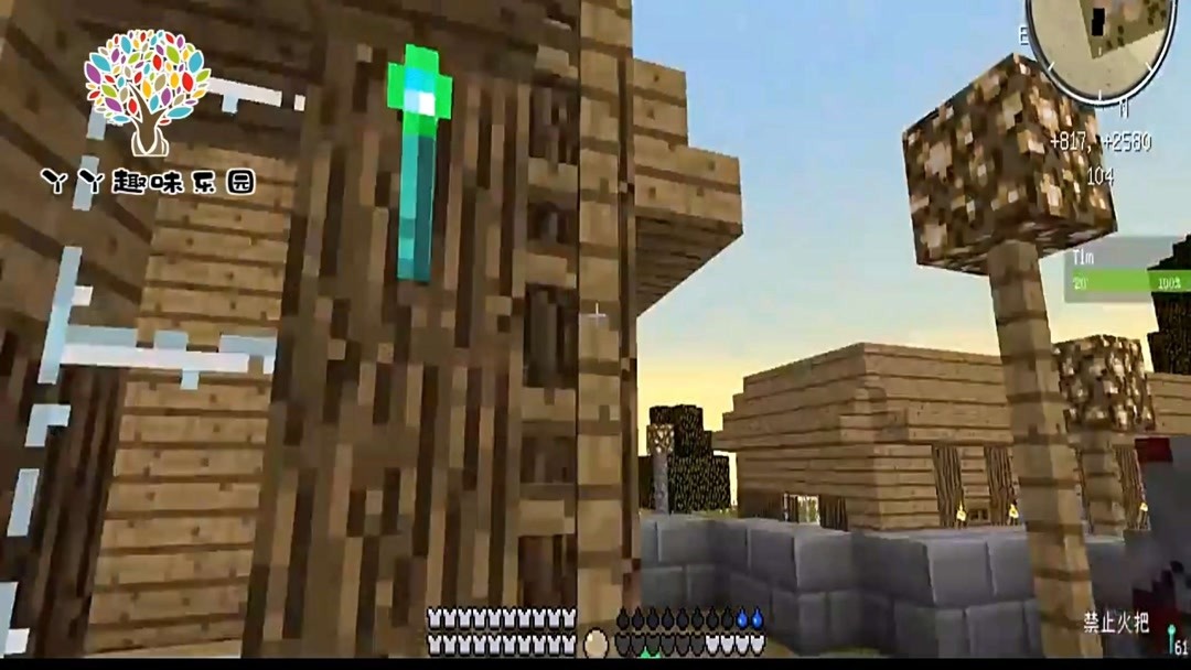 我的世界:丫丫如何打造无敌空岛村庄呢?听着还不错!