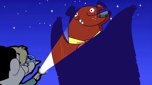 憨豆先生动画版:憨豆竟被一只假熊吓到逃跑