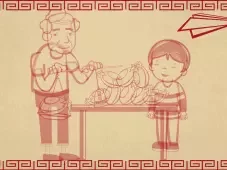 文明家风 剪纸动漫