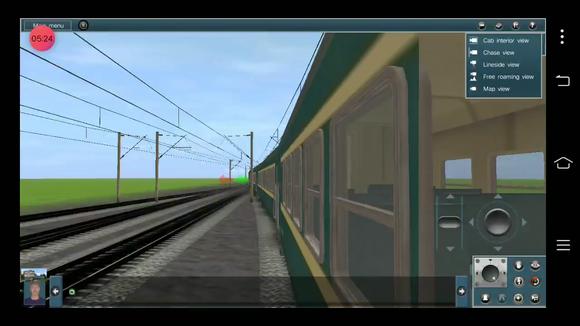 模拟火车手游版,外国机车拉着中国客车出站,