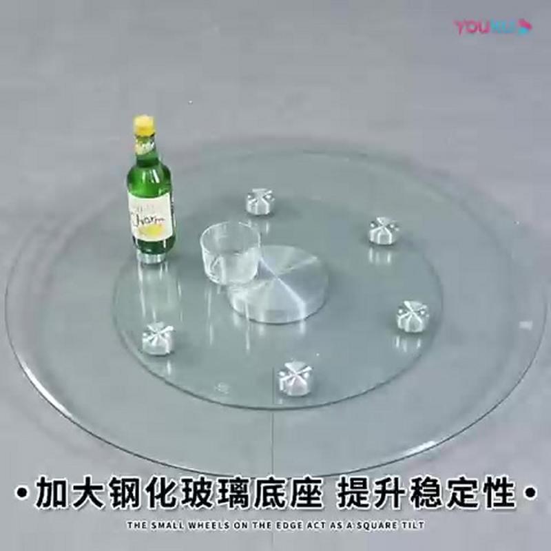 ...玻璃转盘圆桌钢化玻璃大圆桌面旋转盘旋转台转盘底座餐桌转盘家用